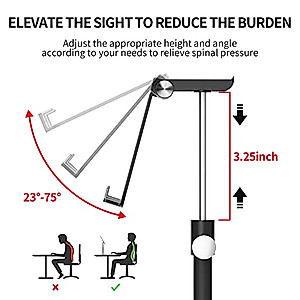 SZFIXEZ Cell Phone Stand, Height Adjustable Chat Stand for Desk/Office (Black)