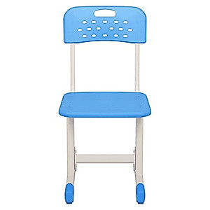 CuisinSmart Student Desk Chair Set Adjustable Kids Table Seats Classroom Furniture Blue