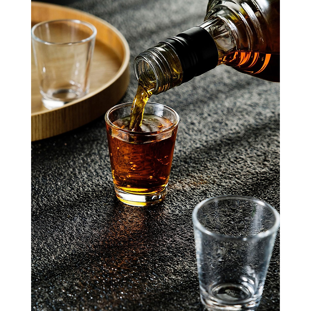 LUXU Shot Glass 1.5 Fl.oz,Heavy Base Shot Glasses set of 12, Clear Small Glass Set for Cocktail,Whiskey, Tequila, Vodka,Mini Drinking Cups for Espresso.