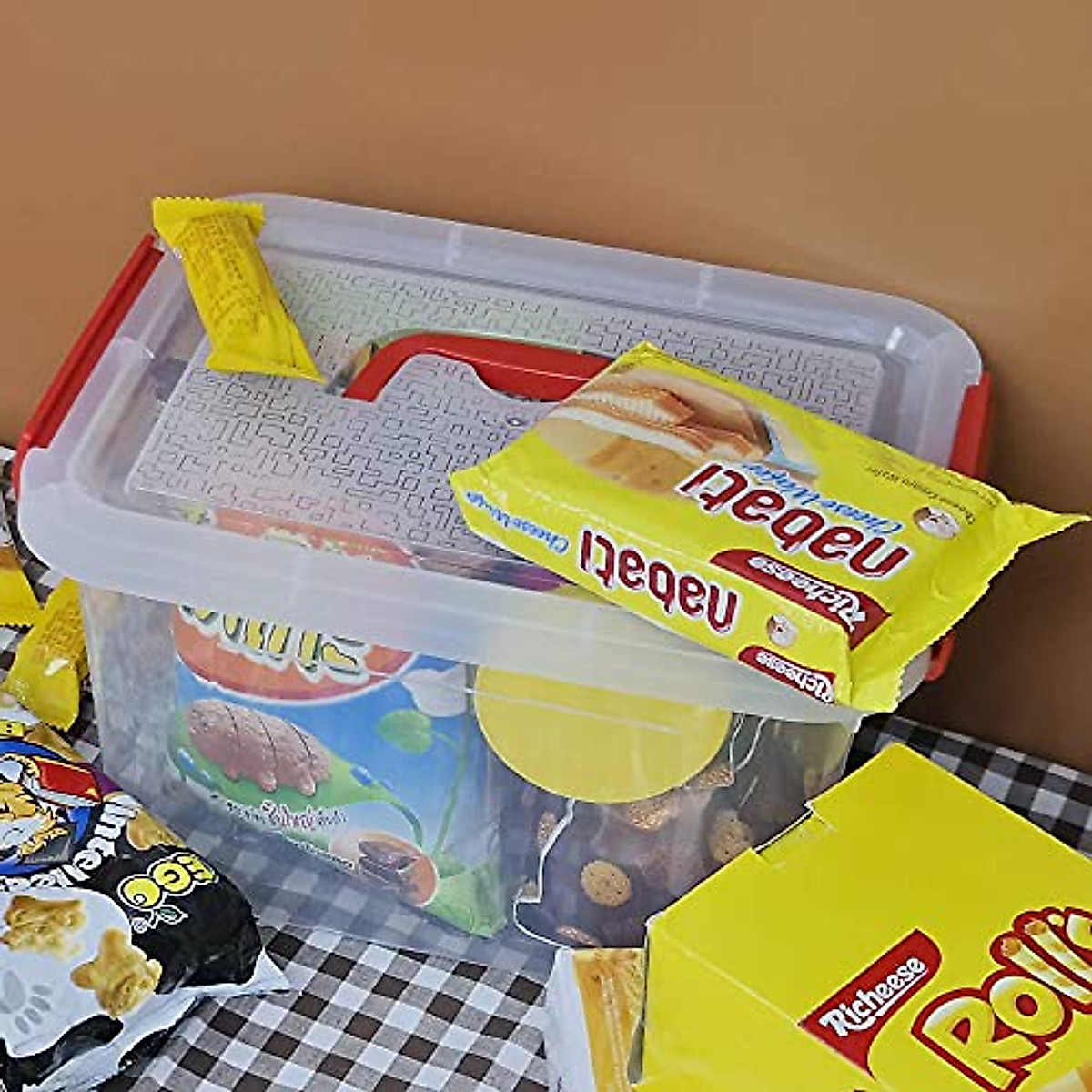 Kiddream 6 Packs Clear Boxes, 6 Quart Plastic Storage Bins with Lids
