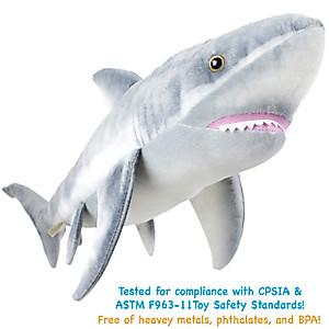 TigerHart Sammy The Shark - 34 Inch Long Great White Stuffed Animal Plush