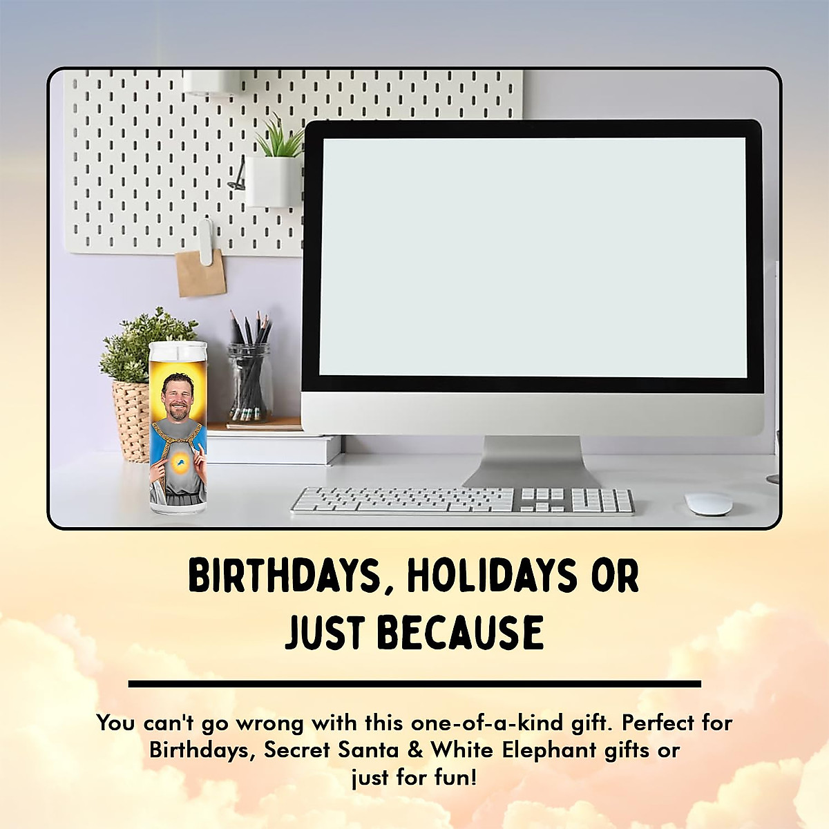 Coach Dan Campbell Candles - Funny Gift Saint Candle - Votive Glass Jar White Candle-Devotional Candles for Lions Lovers - Handmade Wax Candles - Unique Novelty Gift for Football Lovers