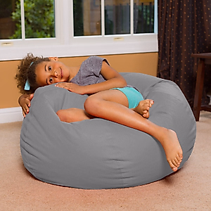 Posh Beanbags Bean Bag Chair, X-Large-48in, Solid Orange
