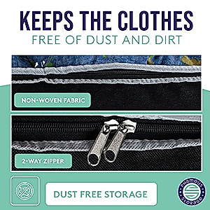 Phamous storage Under Bed Storage Containers - (Set of 2) Clothes Storage - Storage under Bed - Underbed Storage for Organizing - Under the Bed Storage - 3x Shoe Bags