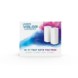 Linksys Velop Tri-Band AC4400 Whole Home WiFi Mesh System- 2-Pack (Coverage up to 4000 sq. ft)
