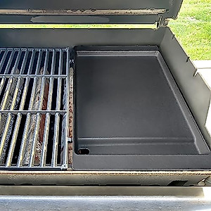 QuliMetal 7566 Grill Griddle for Weber Genesis 300 Series Gas Grills - Cast Iron Griddle Replacement Parts for Genesis E-310 E-320 E-330 S-310 S-320 S-330 EP-310 EP-320 EP-330 CEP-310 CEP-330 ESP-310