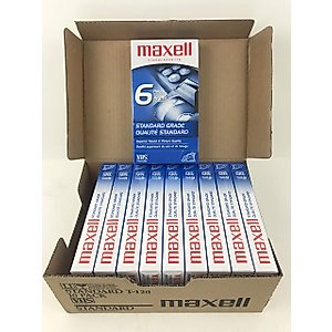 Maxell T-120 VHS 6-Hours Videocassette - 10 Pack