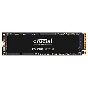 Crucial P5 Plus 500GB PCIe Gen4 3D NAND NVMe M.2 Gaming SSD, up to 6600MB/s - CT500P5PSSD8, Solid State Drive