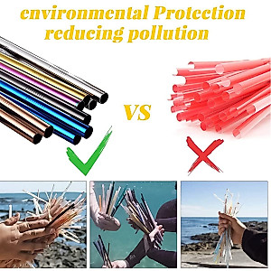 15pcs Reusable Metal Straws with 5 Cleaning Brushes - 18/8 Stainless Steel Straws with 5 Straight 5 Bent 5 Boba Straws - Eco Friendly Drinking Straws with Case for Party Drinkware (Gold)