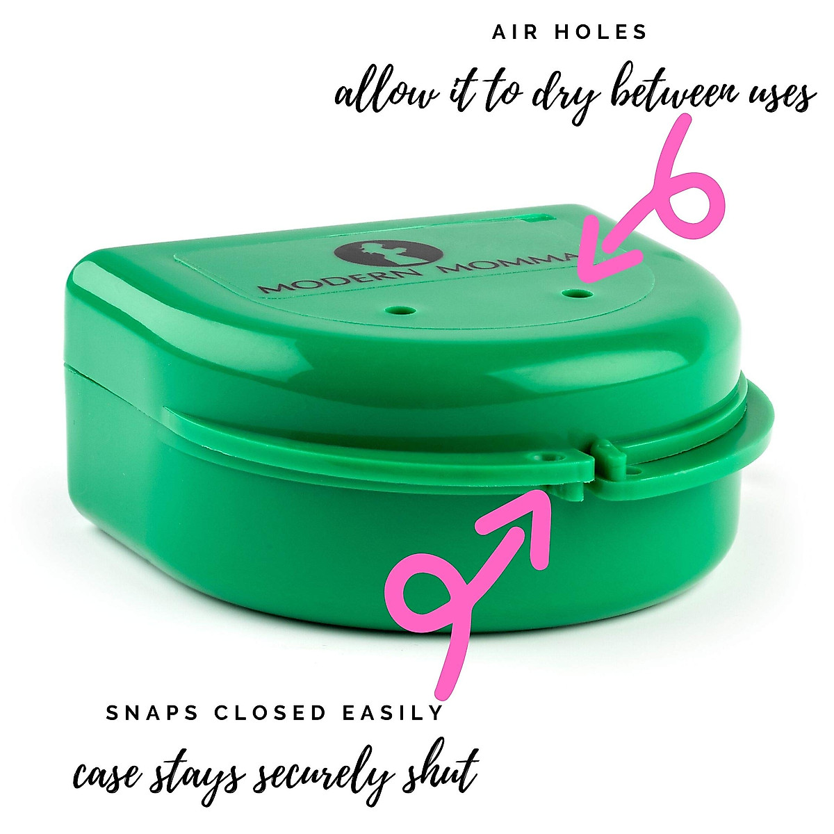 Nipple Shield Case, Pacifier Case, for Nipple Shields and Breast Shields, Pacifier Holder, Nursing Case, Good for Diaper Bag, Purse, Travel, BPA Free, Durable, Made in The USA (Green)