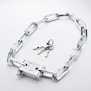 MroMax White Chain Lock, 710mm/27.95" Long, 5mm/0.20" Diameter Buckle 1pcs