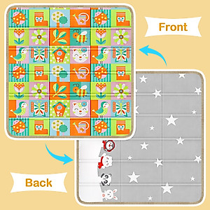 Baby Play Mat, 71" X 79" Baby Floor Mats for Floor, Tummy Time Mat, Waterproof Play Mats for Babies and Toddlers, 0.6" Playmat Crawling Mat, Extra Large Foldable Baby Gym Mat for Floor