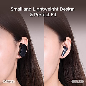 Libratone AIR+ 2 (2nd Gen) True Wireless Earbuds - Active Noise Cancelling, Bluetooth 5.2, in-Ear Headphones with Wireless Charging Case, IP54 Dust and Water Resistant, 24-Hour Playtime, Black