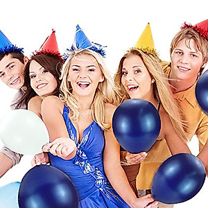 BigNc 132 Pieces Blue Balloons Garland Kit, White Blue Silver and Blue Confetti Latex Balloons Arch for Party Wedding Birthday Decoration