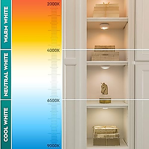 Brilliant Evolution Wireless LED Puck Light 3 Pack, Under Cabinet Lighting, Closet Lights, Kitchen Sink/Shelf Lights, Battery Powered, Stick On Push/Tap Lights - Under Cabinet Lights Wireless