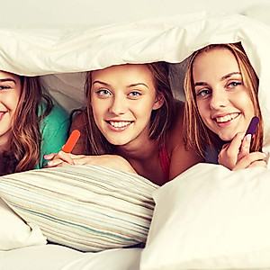 VIOCIWUO Mini Nail File Bulk 300 Pcs(180 Grit), Disposable Colorful Nail Files Emery Boards Home or Professional Manicure Tools(Purple, Green, Orange)