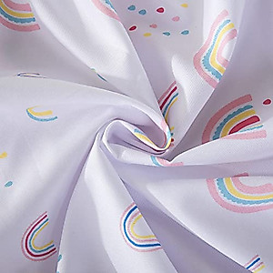 Plushii Crib Sheets for Baby Girls 3 Pack, 28"x 52" Extra Soft Microfiber Crib Sheet Set for Baby Crib Mattress Sheet & Toddler Mattress Pad, Rainbow & Elephant & Stars