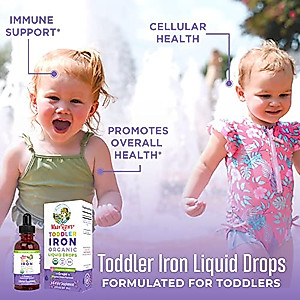 Liquid Iron Supplement for Toddlers & USDA Organic Vitamin D3 Liquid Spray Bundle by MaryRuth's | Iron Supplement | Immune Support for Infants & Toddlers | Vegan | Gluten Free | Non-GM