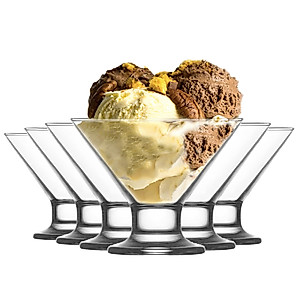 Crema LAV Glass Ice Cream Dessert Bowl - 165ml - Pack of 6 Serving Bowls Ice Cream Cups