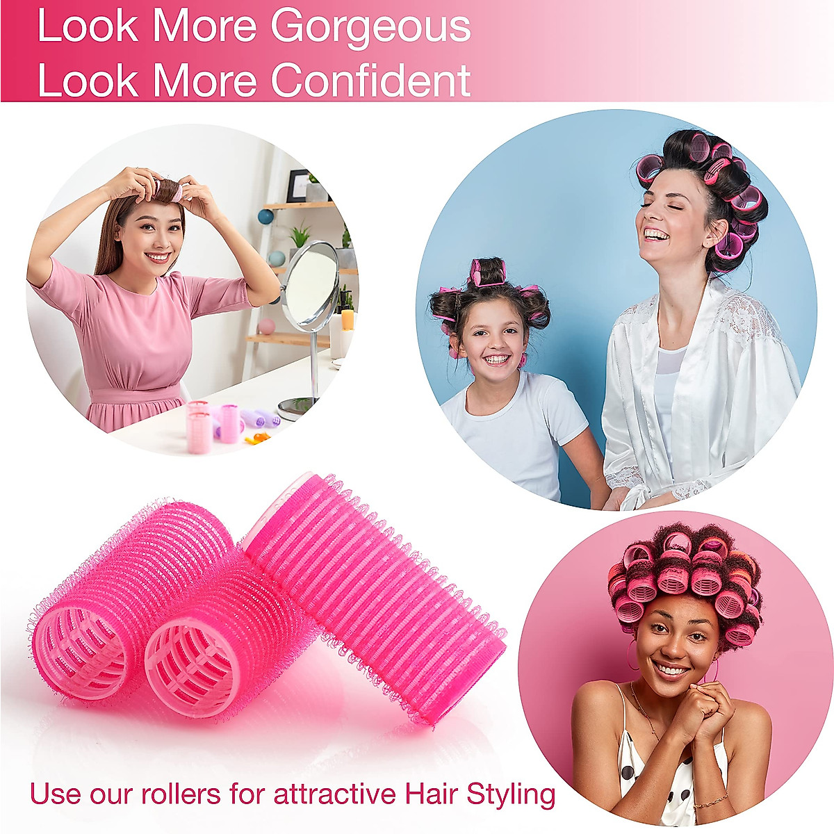 10 Pieces Self Grip Hair Rollers 25mm Small Hair Curlers For Short And Long Hair Salon Hairdressing Curler For Curling And Styling Hair Self Holding Diy Roller For Hair Grip (25mm)