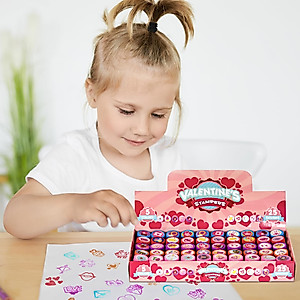 JOYIN 50 Pcs Valentines Day Arts & Crafts Stamper for Kids, Stamps for Valentine’s Day Classroom Exchanging Gifts, Novelty Party Favor, Classroom Holiday Reward Prizes