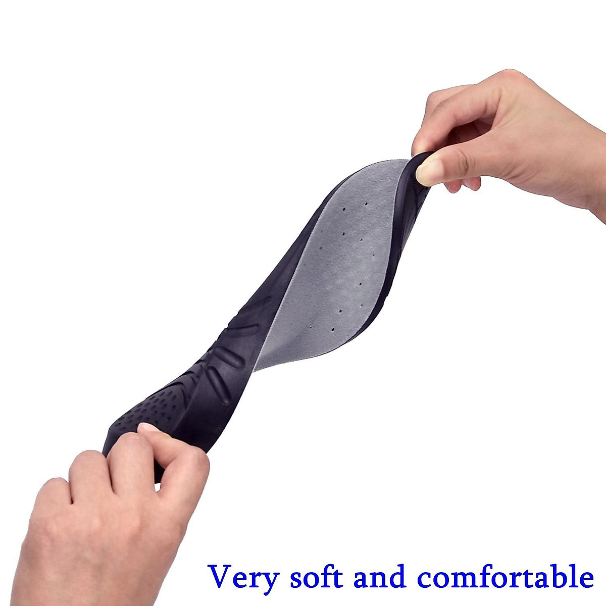 Shoe Insoles, Memory Foam Insoles, Providing Excellent Shock Absorption and Cushioning for Feet Relief, Comfortable Insoles for Men and Women for Everyday Use, M [US M: 6-9/W: 7-11] Black