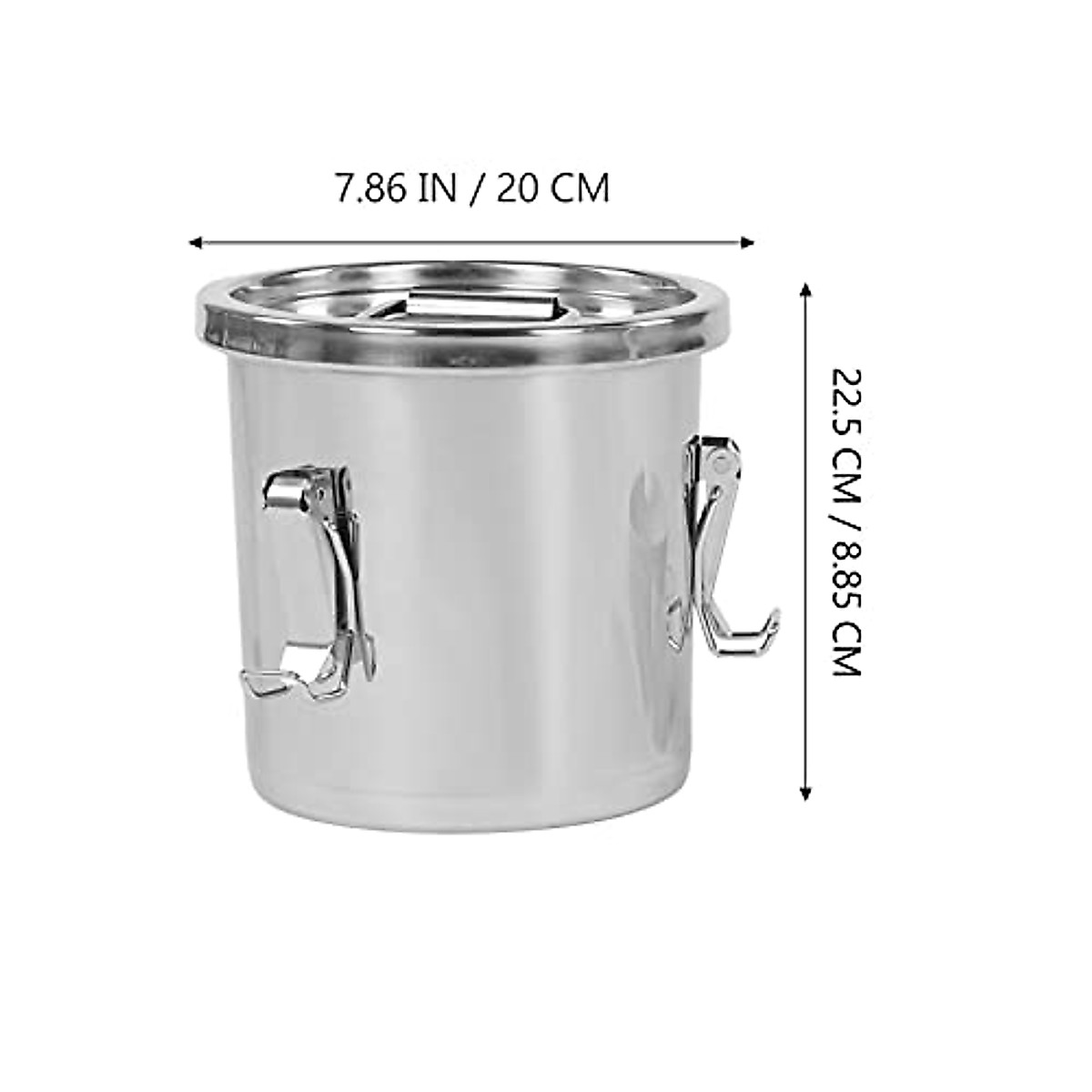 jojofuny Stainless Steel Rice Bucket Grain Storage Bin Rice Dispenser Container Bacon Grease Container Milk Bucket Can for Rice Dry Foods Flour