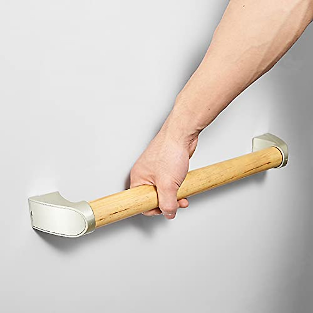 Wooden Grab Bar Wall Mounted Durable Grab Rails for Home Bathroom Withstand 80-100kg(Size:34cm/13.39inch)