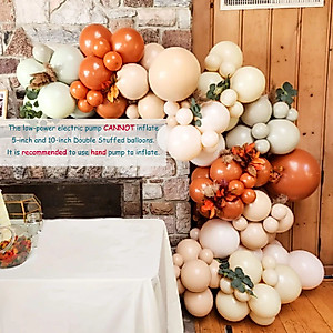 Fall Balloons Garland Arch Kit - Double Stuffed Matte Burnt Orange Cream Peach Apricot Terracotta Latex Balloon Different Sizes 18 12 10 5In Fall Ballon for Baby Shower Party Holiday