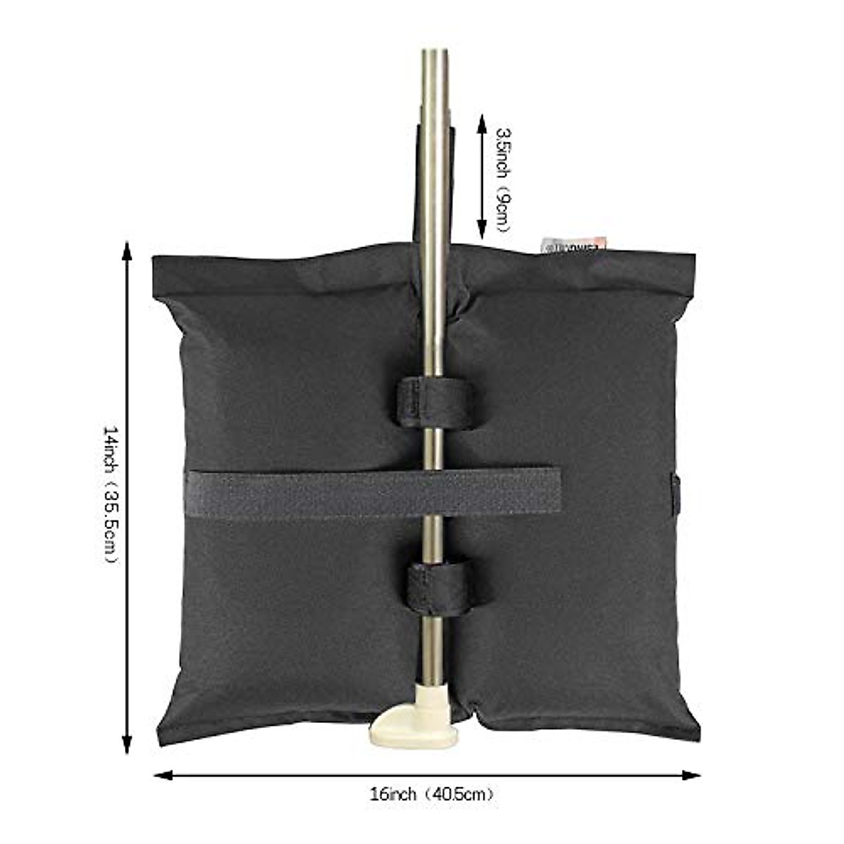 ESINGMILL Canopy Weight Bags for Pop up Tent, 4pcs/Pack Leg Weights Sand Bags with Belt for Instant Outdoor Sun Shelter Canopy Legs, Heavy Duty Stability Sandbag Weighted Feet Bag