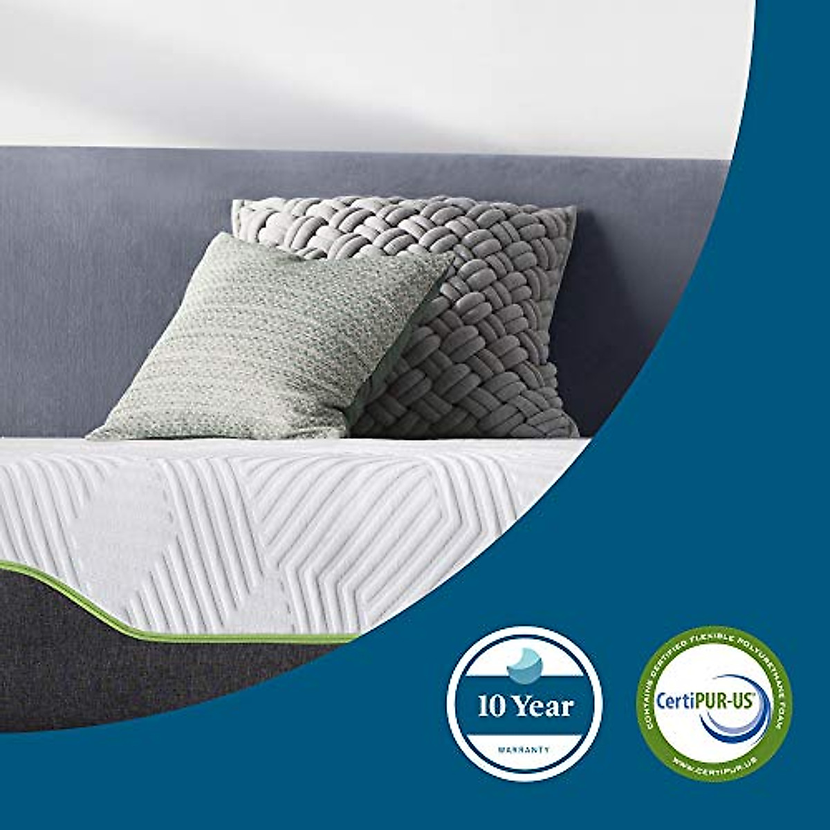 LUCID 12 Inch Latex Hybrid Mattress - Responsive Latex Foam and Encased Springs - Firm Feel - Motion Isolation - Edge Support - Gel Infused - Pressure Relief - Bed in a Box - Twin XL Size