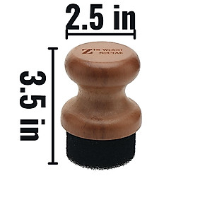 Z's Wood Wax Applicator | Includes 10 Reusable/Replaceable Sponges | Premium Handheld Wood Wax Applicator for Cutting Board Oil, Wood Conditioners | Easy, Mess-Free Application