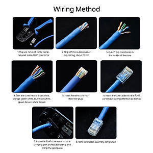 CNCOB Cat6 Connector RJ45 Connectors 100pcs UTP 8P8C RJ45 2 Pieces Load Bar Modular Plug Gold Plated Durable and Strong Connection for Cat6 Cat5e