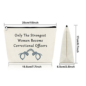 Sazuwu Correctional Officer Gift for Women Makeup Bag Prison Officer Gift Thank You Gift for Police Corrections Cosmetic Bag Anniversary Birthday Gift Mother's Day Gift Christmas Gift Travel Bag