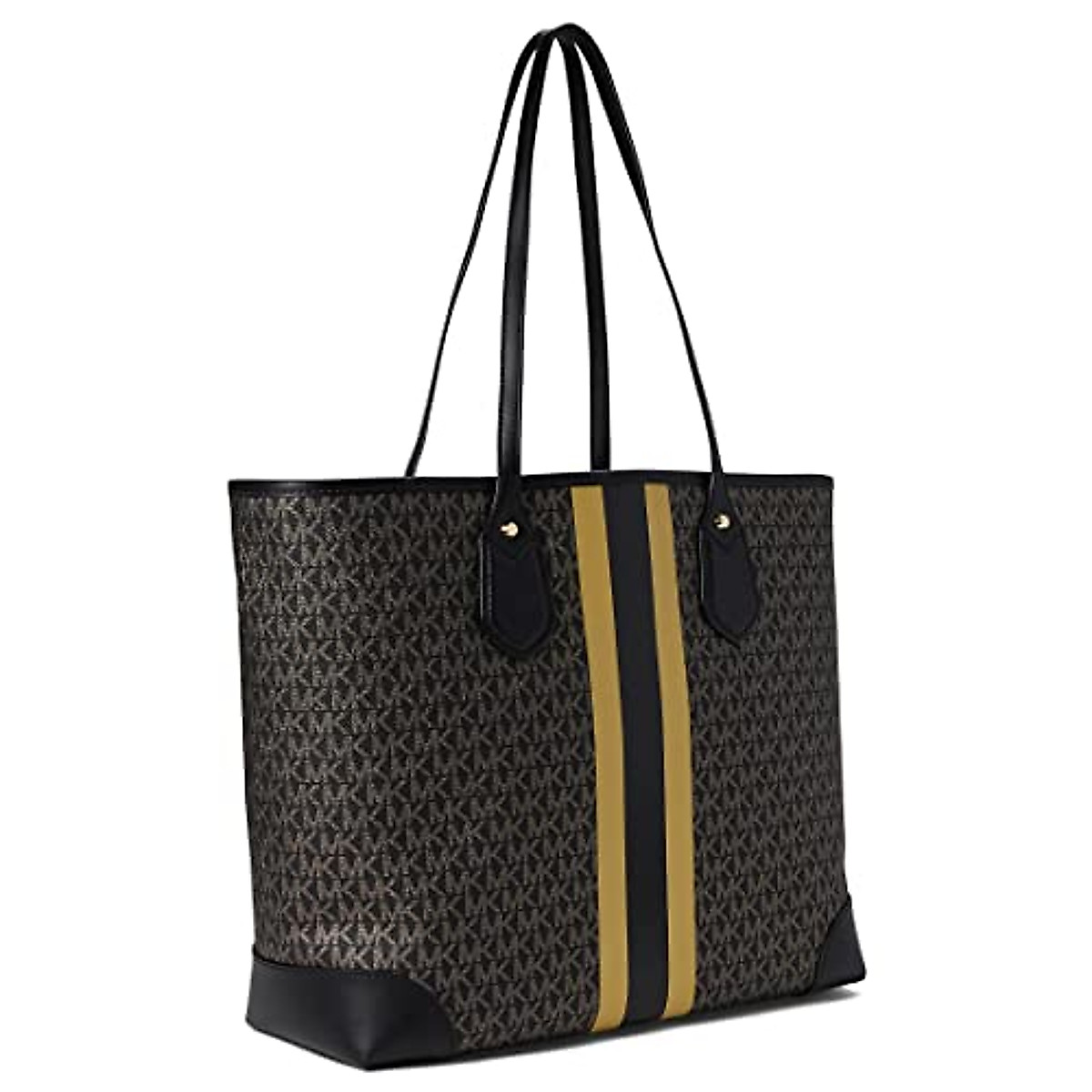Michael Kors Eva Large Tote Black/Gold One Size