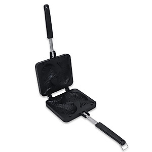 Taiyaki Japanese Fish-shaped Pancake Double Pan, Taiyaki Maker Iron Fish-shaped Pancake Double Pan for Home DIY Cooking Party Dessert