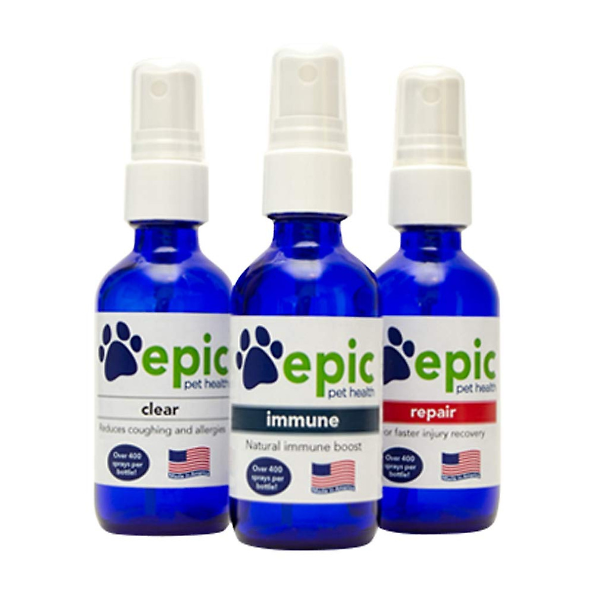 Epic Pet Health Clear - Reduces Allergies and Coughing Natural Electrolytes for a Healthy Immune System for All Animals Easy to Use Flavorless (2 oz Spray)