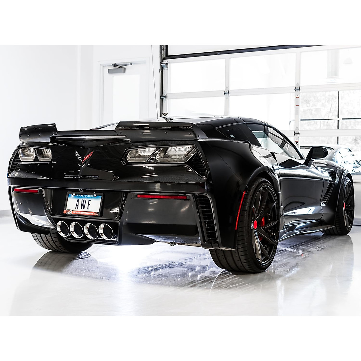 AWE Tuning 14-19 Chevy Corvette C7 Z06/ZR1 (w/o AFM) Touring Edition Axle-Back Exhaust w/Chrome Tips - 3015-42133