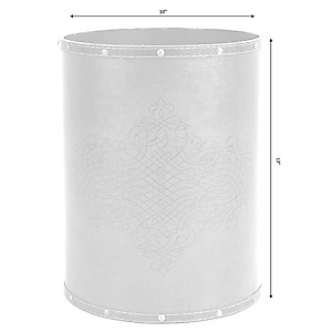 Vintiquewise(TM) Faux Leather Antique Design Waste Bin