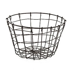 G.E.T. WB-316-MG Heavy Duty Iron Wire Utility Storage Basket, Round, 16" x 18"