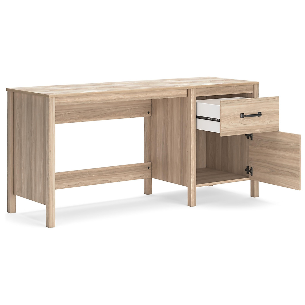 Signature Design by Ashley Battelle Home Office Desk, 60" W x 20" D x 29" H, Light Brown