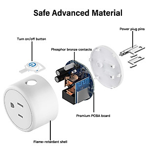 FrankEver Smart Plug, Smart outlets, No Hub Required, Wi-Fi Smart Mini Socket Outlet Compatible, Compatible with Alexa, Google Home and IFTTT 2 Pack