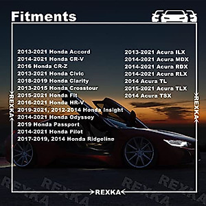 Rexka 40pcs Rear Front Bumper Cover Fender Grille Under Cover Push-Type Retainer Clip Fastener Rivet 91505-TM8-003 for Honda Acura