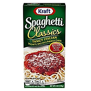 Complete Meal Kit - Kraft Foods Classics Tangy Italian Spaghetti, 8.0 Ounce & Hunts Tomato Paste 6 Ounce bundle (Pack of 2)