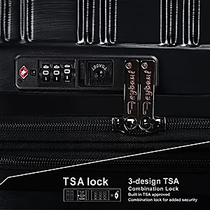 Feybaul Luggage Suitcase PC ABS Hardshell Carry On Luggage with Spinner Wheels