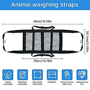 Calf Sling for Weighing Small Animals Calf Hanging Weight Scale Sling with Adjustment Strap Livestock Sling with Livestock Collar Hang Scale for Weighing Calve Lamb Goat Alpacas Newborn Livestock Dog