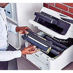 Brother Color MFC-L3750CDW All-in-One Digital Wireless Laser Printer - Print Copy Scan Fax - 24 ppm, 600 x 2400 dpi, Auto 2-Sided Printing, 50-Sheet ADF, 3.7" TFT Touchscreen LCD, Ethernet, BROAGE