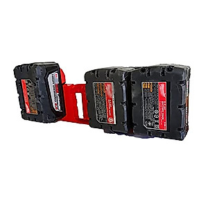 SKCMOX Battery Holders Mount for Milwaukee M18 18V Battery 2pc