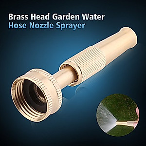 Spray Nozzle, Adjustable Brass High Pressure Garden Hose Sprayer 1 Male Connector Water Head Washer,for Watering Plants Lawn Washing Car Pets Dripper Irrigation Drip Car