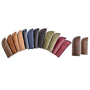 Hide & Drink, Leather Hot Handle, Panhandle Potholder, Double Layered Double Stitched, Slides On/Off Easily Onto Metal Skillet Grips, Essential Cookware Handmade Includes 101 Year Warranty :: Espresso